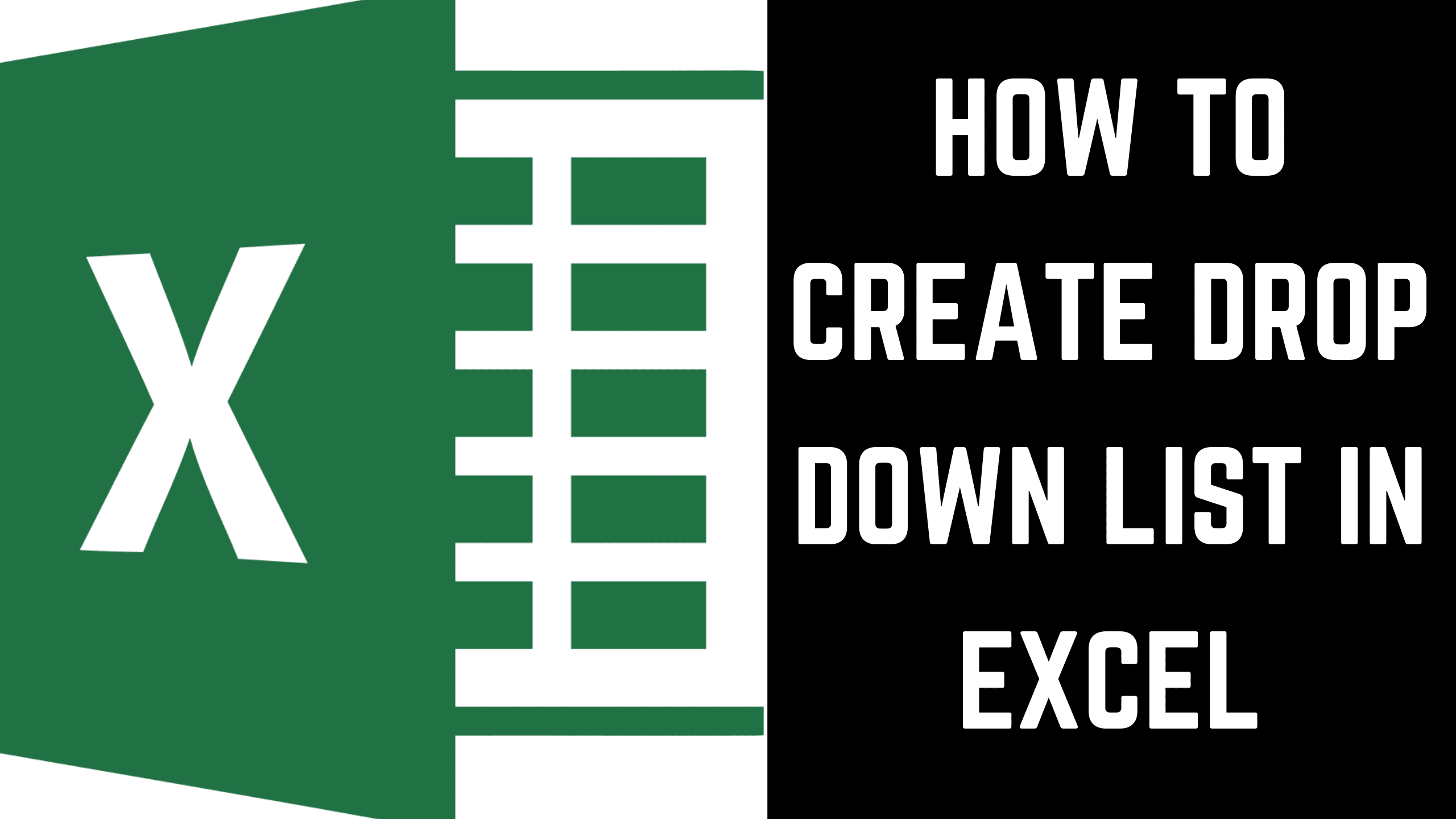 How To Create A Drop Down List In Excel