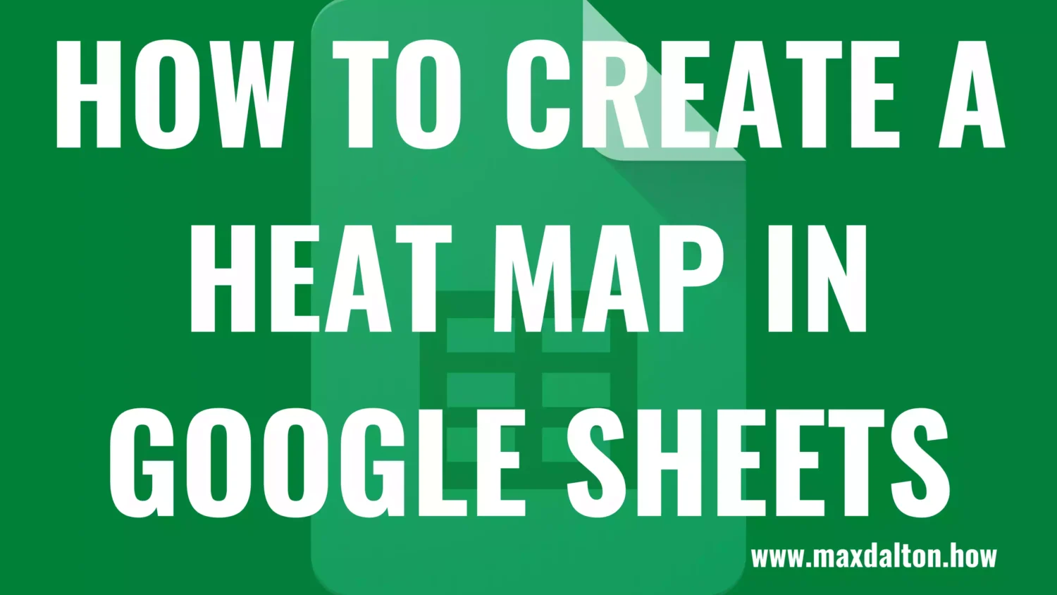 How To Create A Heat Map In Google Sheets