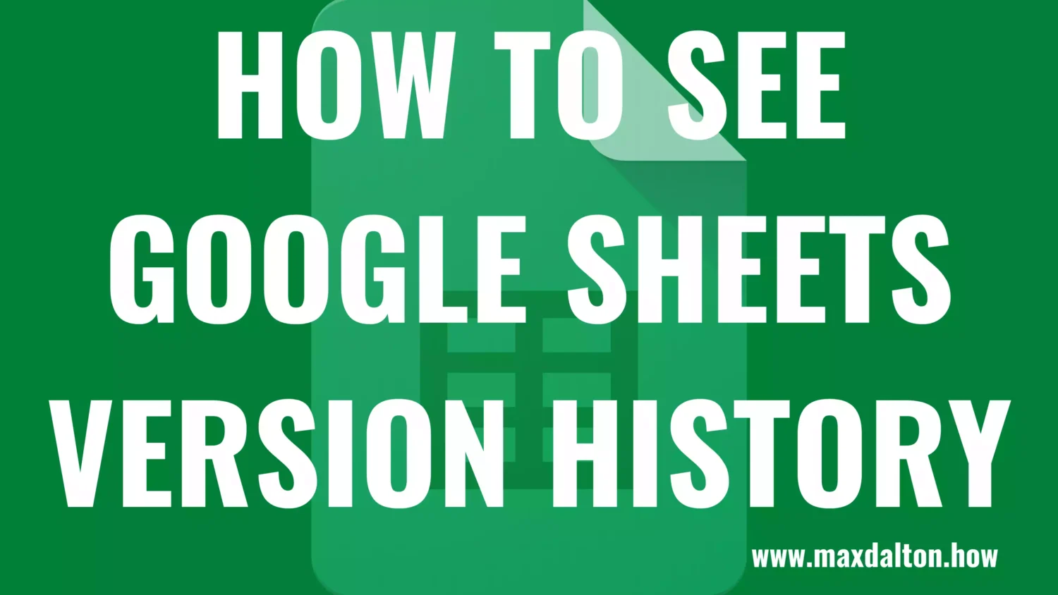 How To See Google Sheets Version History